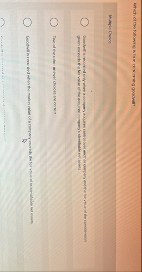 Solved Which of the following is true concerning | Chegg.com