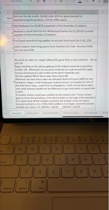 Solved Backyard fun General ledger and job cost records and | Chegg.com