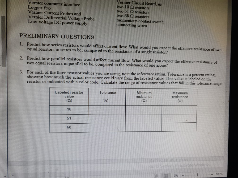 Solved Vernier computer interface Logger Pro Vernier Current | Chegg.com