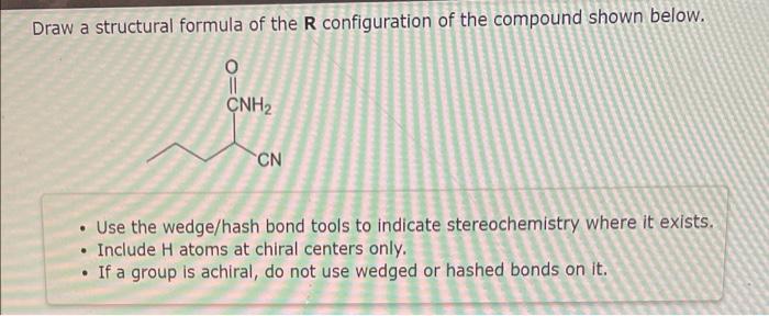 Solved Draw a structural formula of the R configuration of | Chegg.com