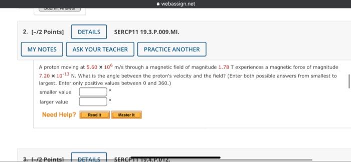 Solved .webassign.net DOT 2. (-/2 points) DETAILS SERCP11 | Chegg.com