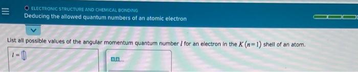 Solved = ELECTRONIC STRUCTURE AND CHEMICAL BONDING Deducing | Chegg.com