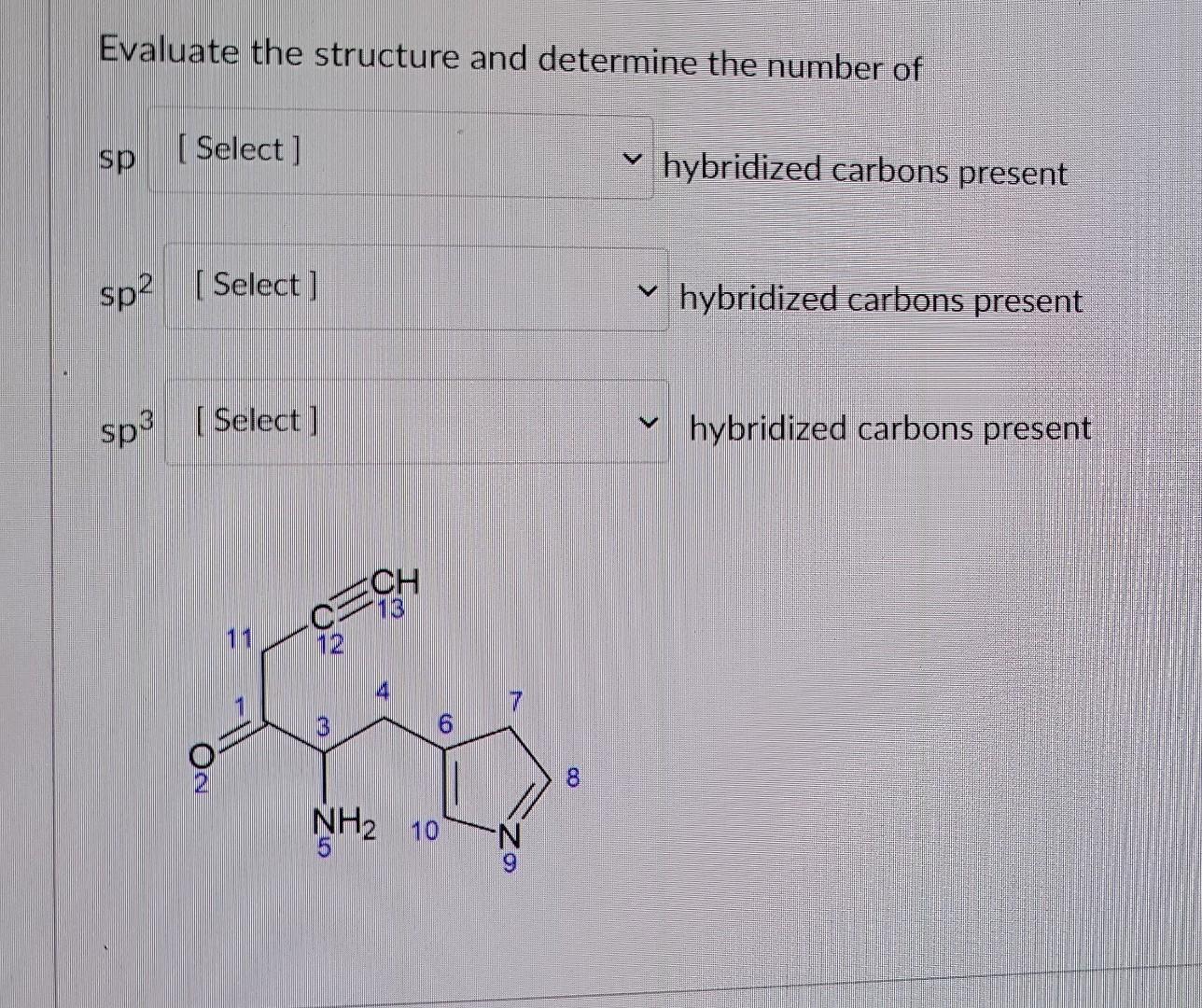 Solved Evaluate the structure and determine the number of | Chegg.com