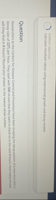 Solved CURRENT OBJECTIVECalculate resultant values using | Chegg.com