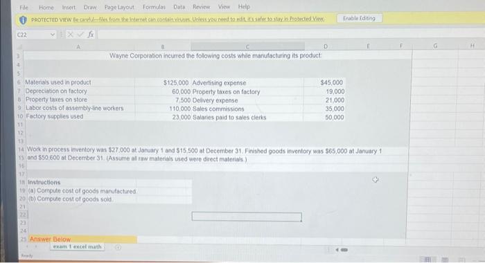 Solved Step 1: Download the following excel file question. | Chegg.com
