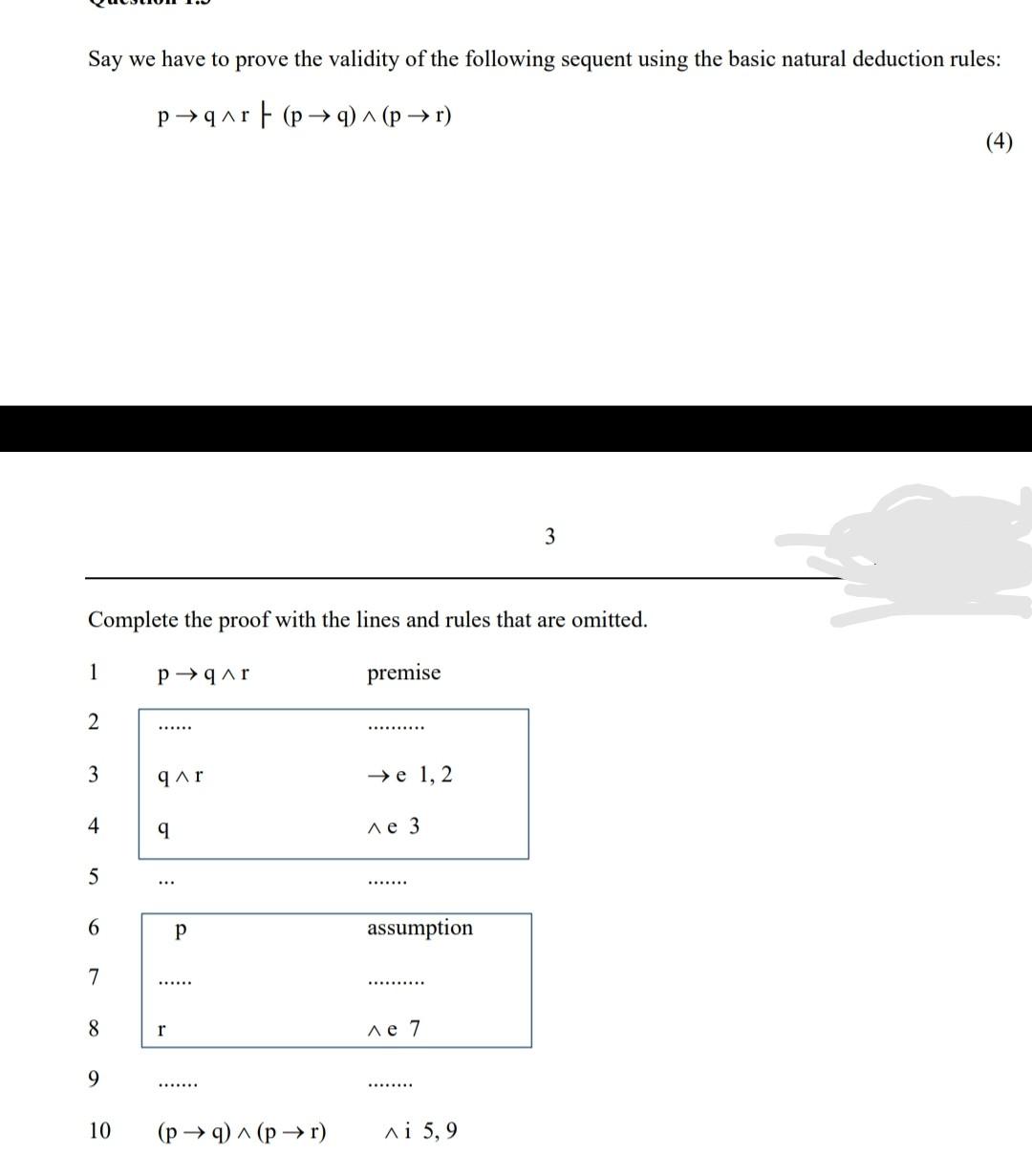 Solved Say we have to prove the validity of the following | Chegg.com