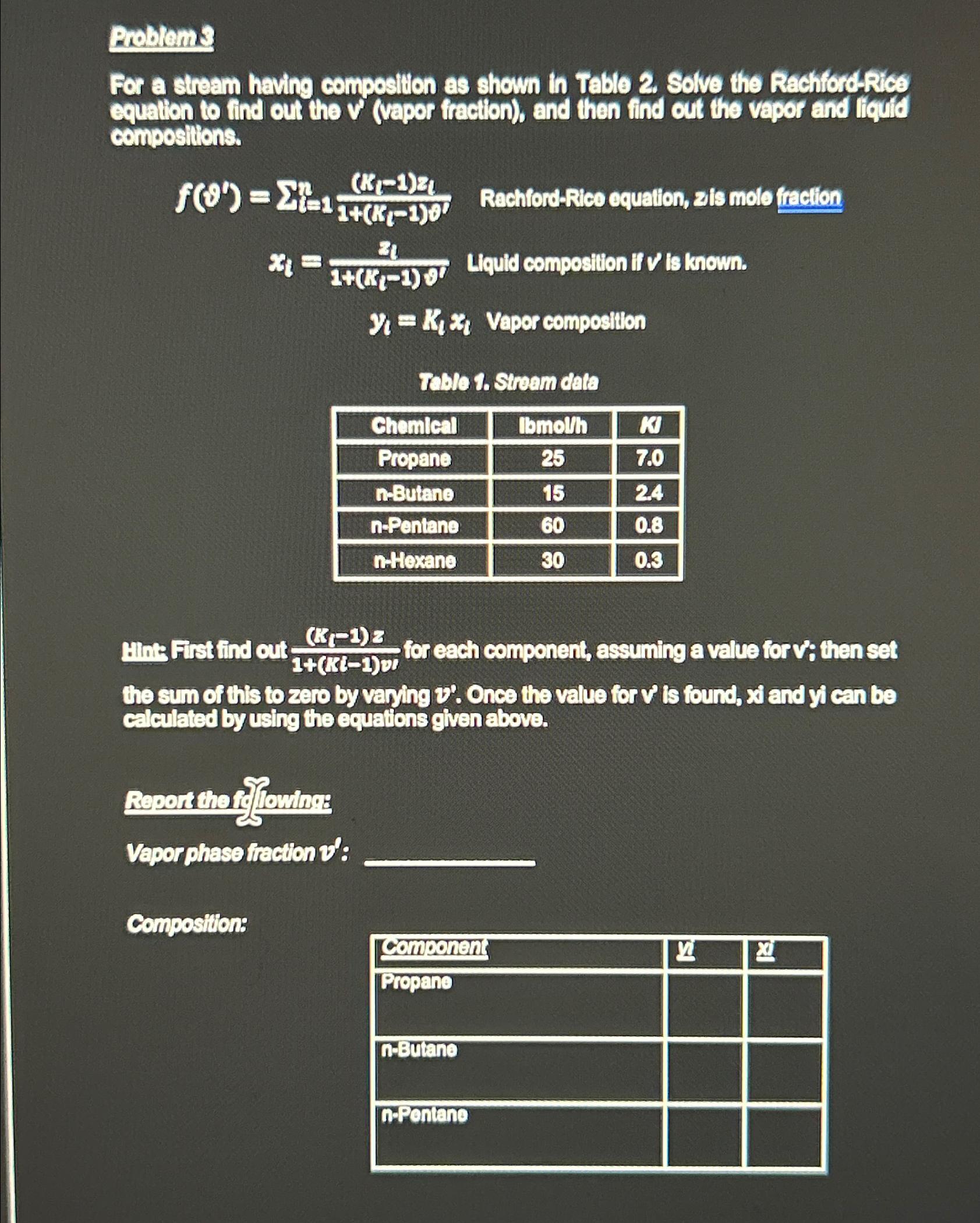Solved Using excel solve the following problem:For a stream | Chegg.com