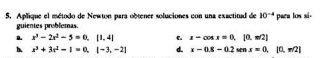 Aplique el método de Newton para obtener soluciones | Chegg.com