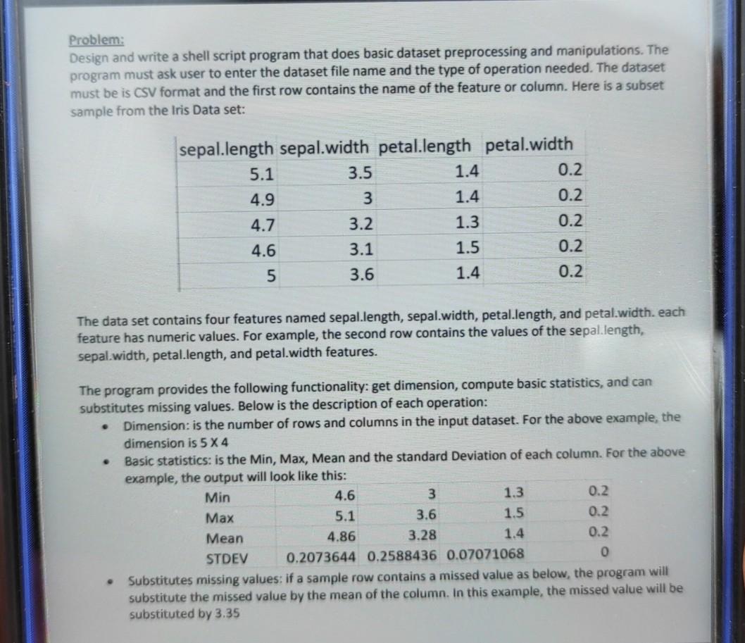 Solved Problem Design And Write A Shell Script Program That 4596