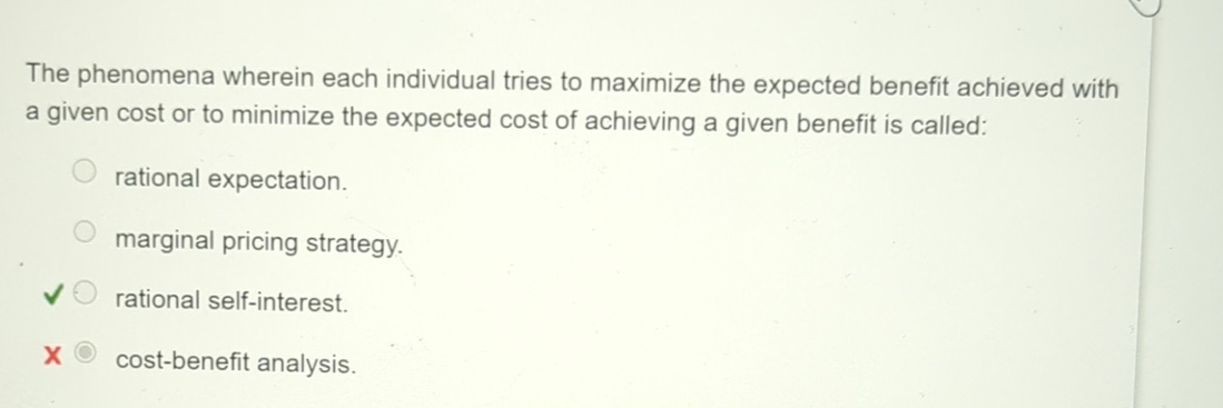 Solved The phenomena wherein each individual tries to | Chegg.com