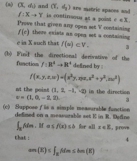Solved (a) (x,d1) ﻿and (Y,d2) ﻿are metric spaces and f:x→Y | Chegg.com