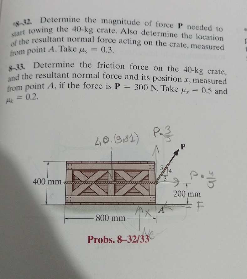 Solved 4-32. ﻿Determine the magnitude of force P ﻿needed to | Chegg.com