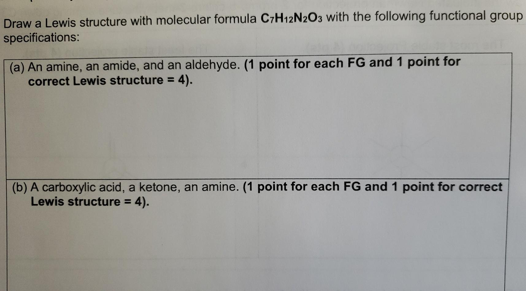 Solved Draw a Lewis structure with molecular formula | Chegg.com
