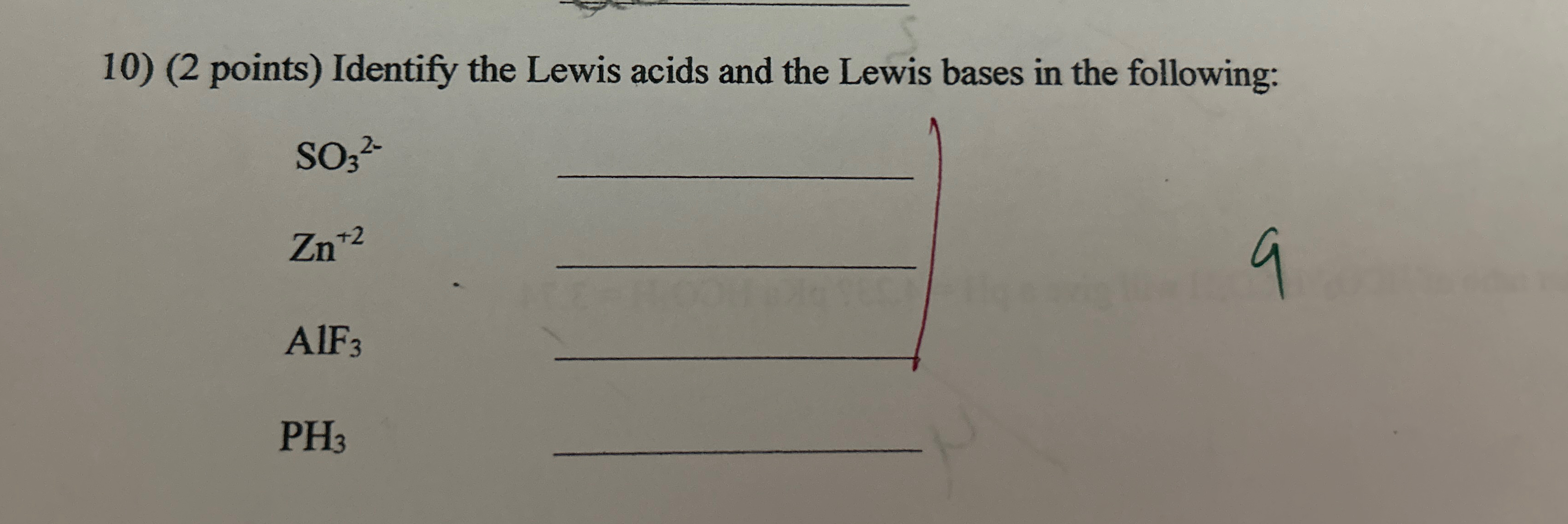 Solved (2 ﻿points) ﻿Identify the Lewis acids and the Lewis | Chegg.com