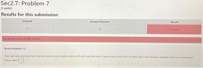 Solved Sec2.7: Problem 7 (1 point) Results for this | Chegg.com