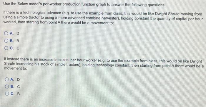 Solved Use the Solow model's per-worker production function | Chegg.com