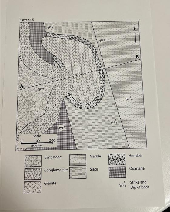 Solved Q. Complete the geological cross section in Exercise | Chegg.com