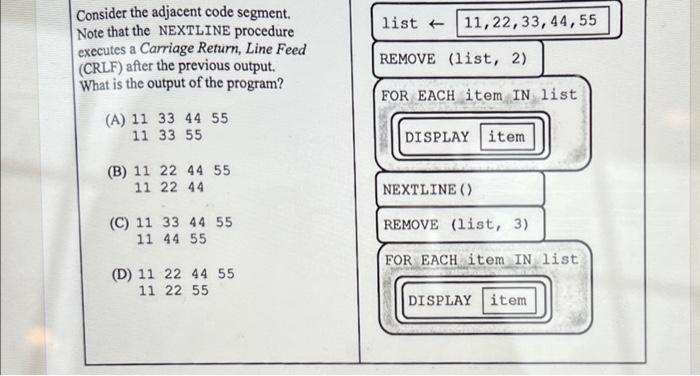Solved Consider the adjacent code segment. Note that the | Chegg.com