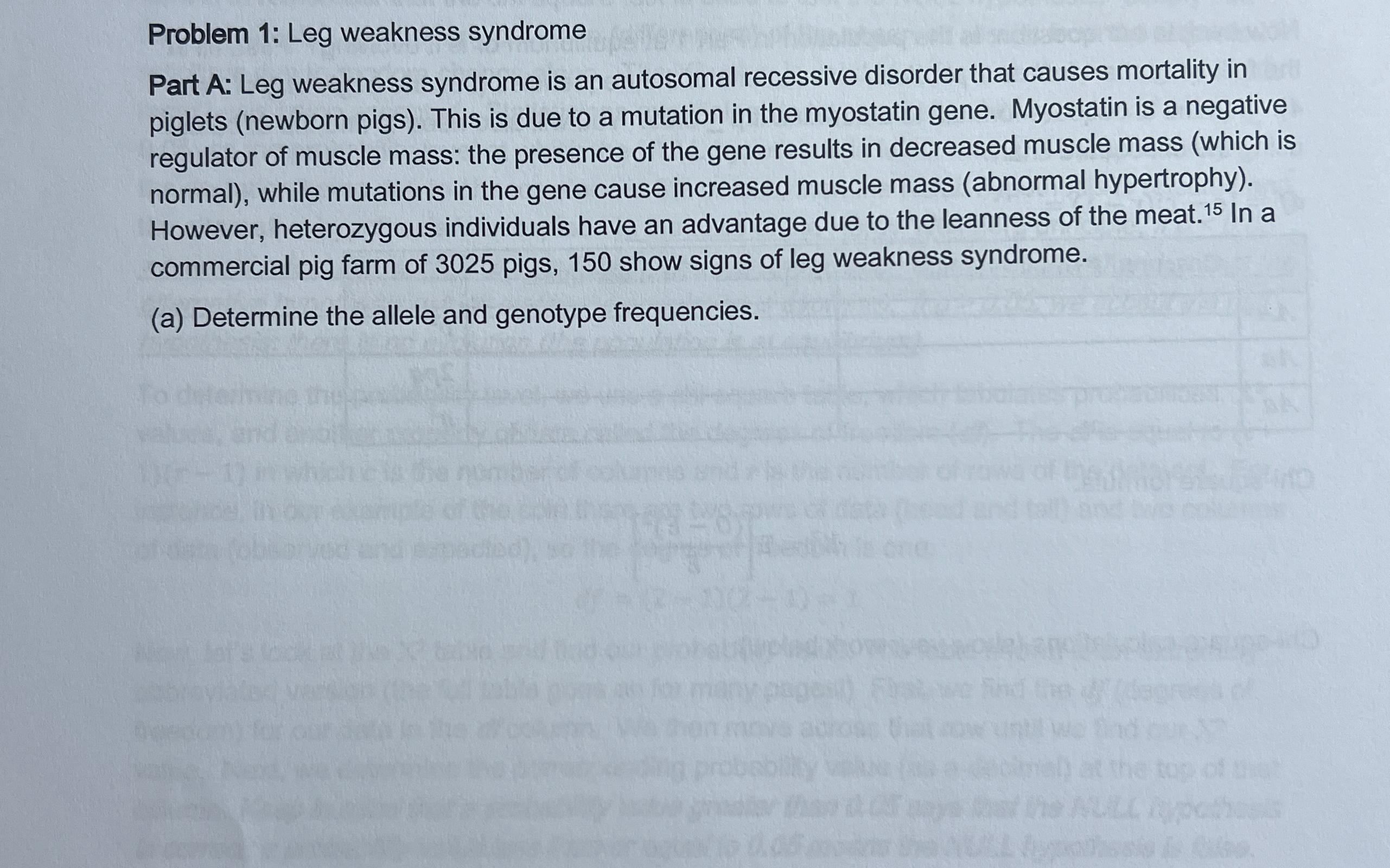 Solved Problem 1: Leg weakness syndromePart A: Leg weakness | Chegg.com