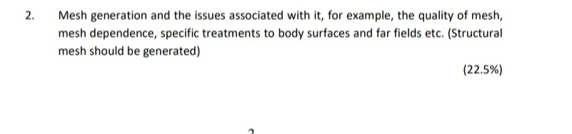 Solved Mesh generation and the issues associated with it, | Chegg.com