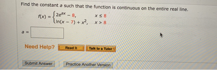 Solved Find the constant a such that the function is | Chegg.com