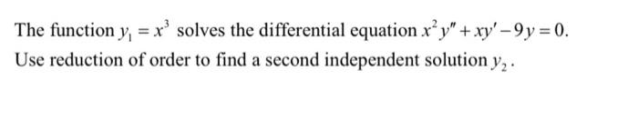 Solved The function y = x' solves the differential equation | Chegg.com