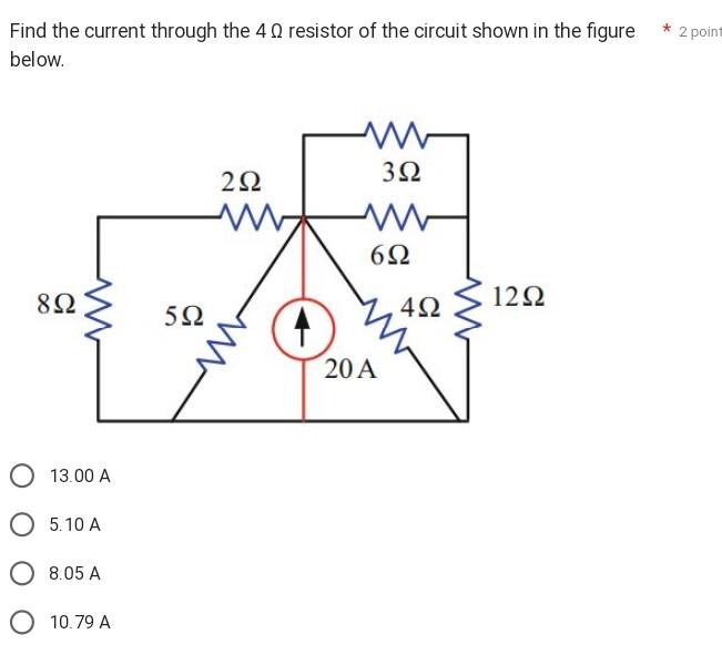 Solved Find the current through the 4Ω resistor of the | Chegg.com