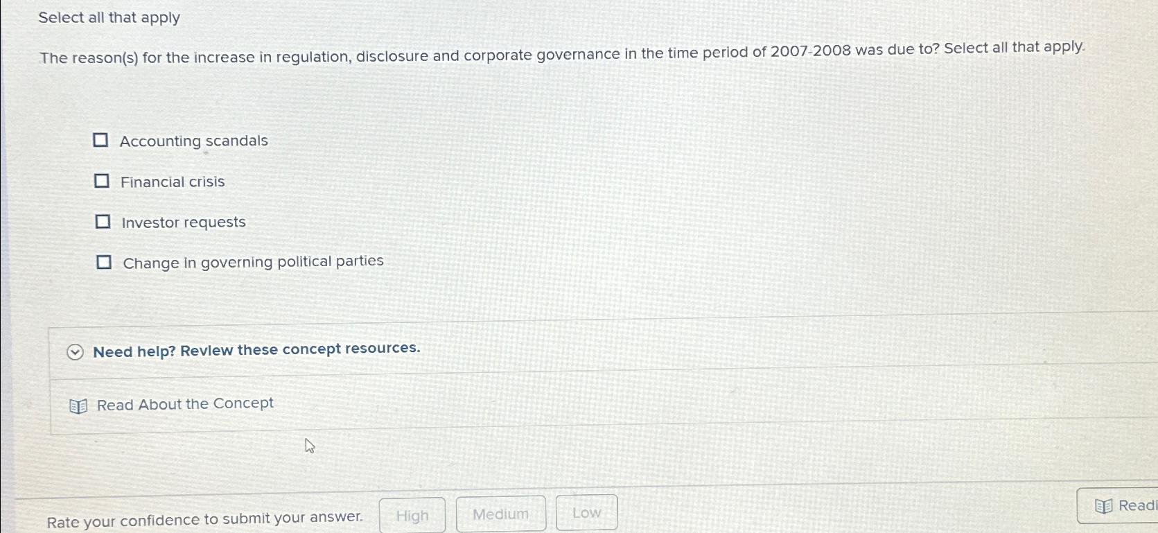 Solved Select all that applyThe reason(s) ﻿for the increase | Chegg.com