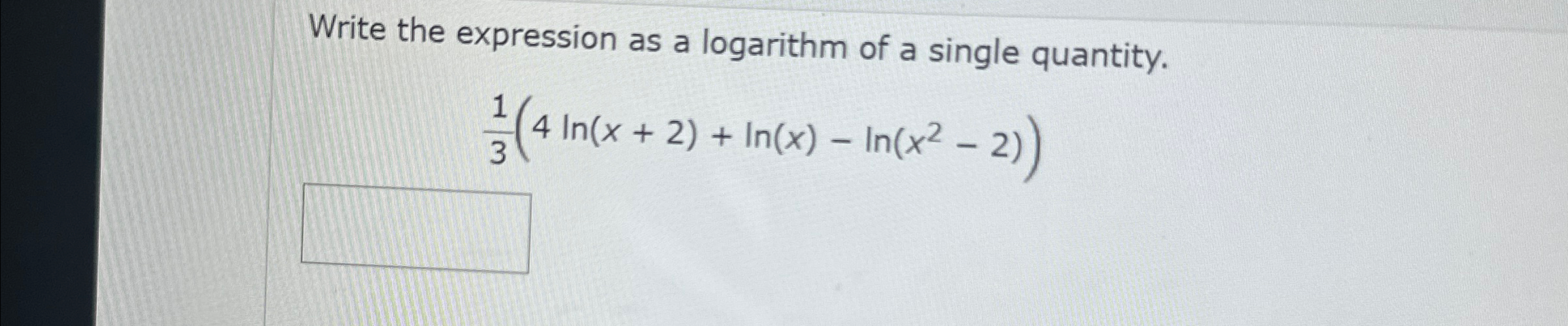 Solved Write the expression as a logarithm of a single | Chegg.com