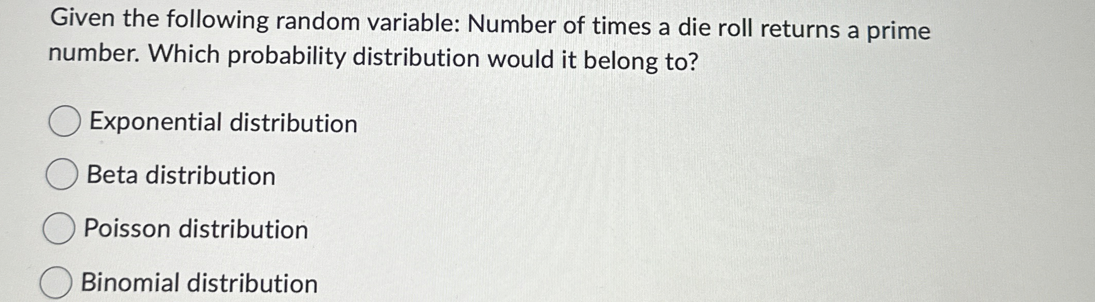 Solved Given the following random variable: Number of times | Chegg.com