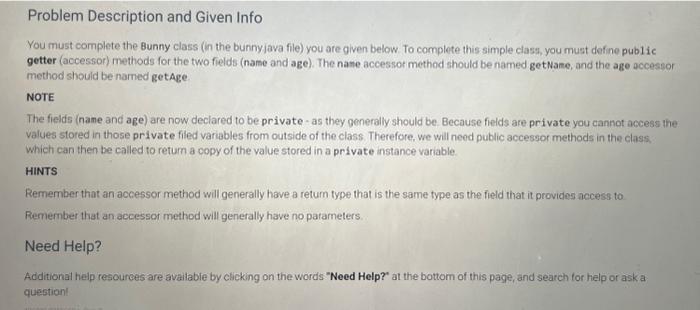 Solved Problem Description and Given Info You must complete | Chegg.com