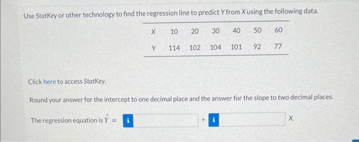 Solved Use Statkey or other technology to find the | Chegg.com