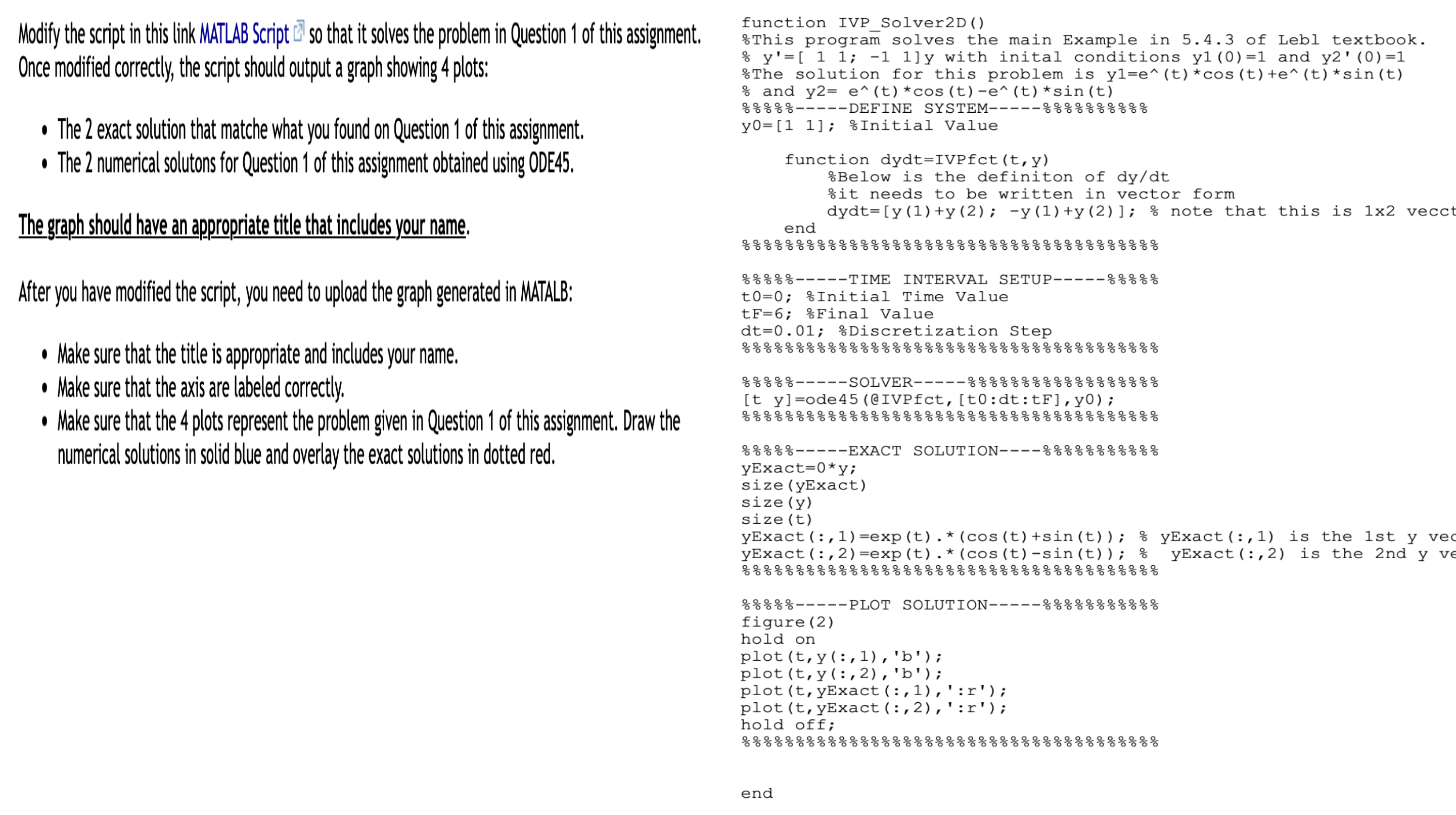 Solved Modify the script in this link MATLAB Script ﻿so | Chegg.com