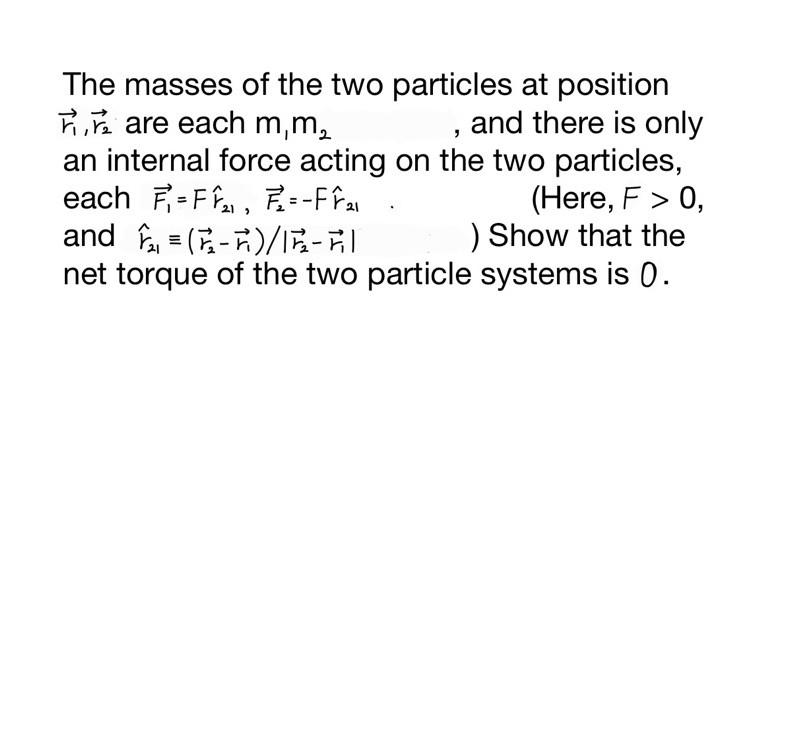Solved The masses of the two particles at position are each | Chegg.com