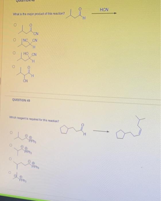 Solved HCN What is the major product of this reaction? CN NC | Chegg.com