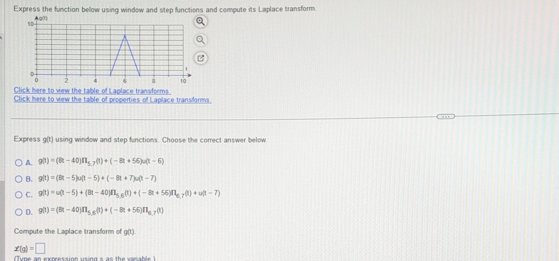 Solved Express the function below using window and step | Chegg.com