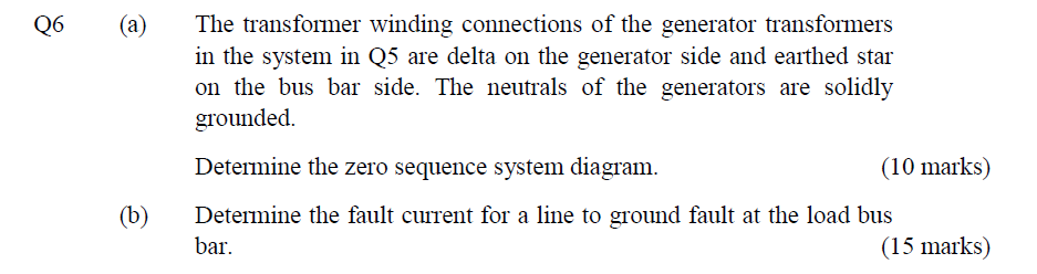 [solved] Q6 A The Transformer Winding Connections Of The