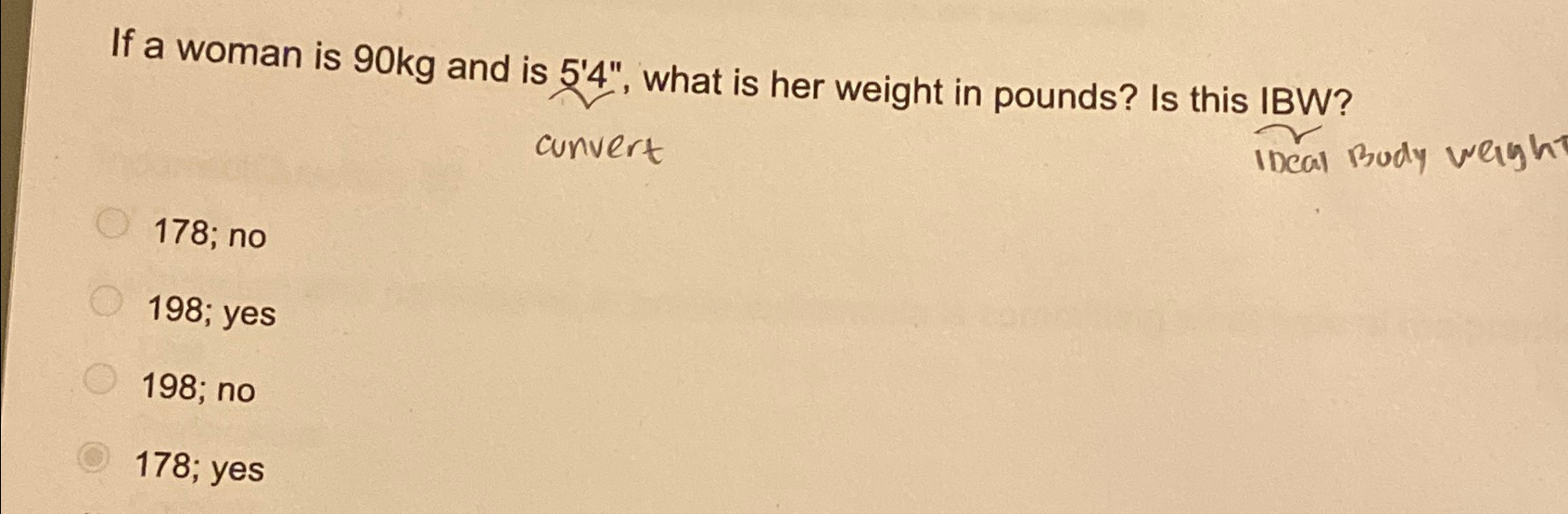 Solved If a woman is 90kg ﻿and is 5'4'', ﻿what is her weight | Chegg.com