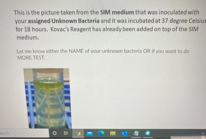 Solved This is the picture taken from the SIM medium that | Chegg.com