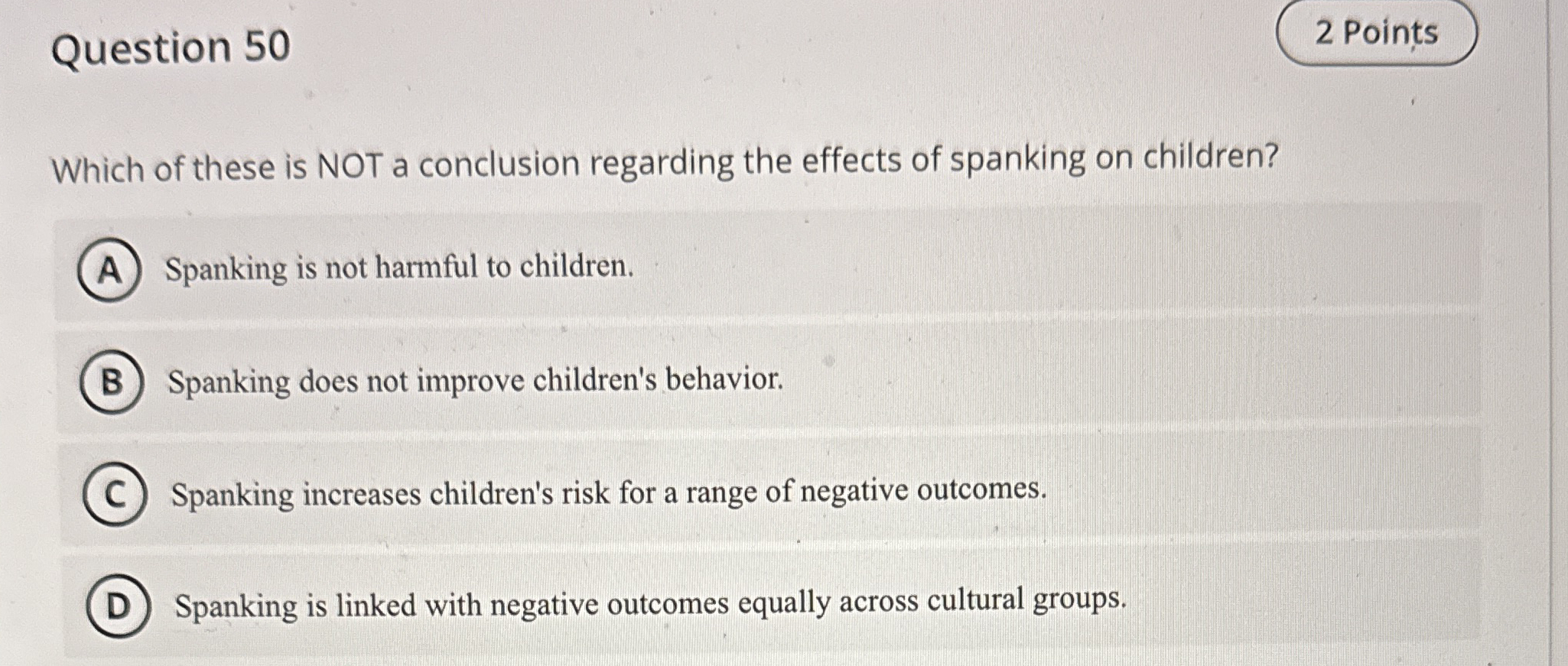 Solved Question 502 ﻿PointsWhich of these is NOT a | Chegg.com