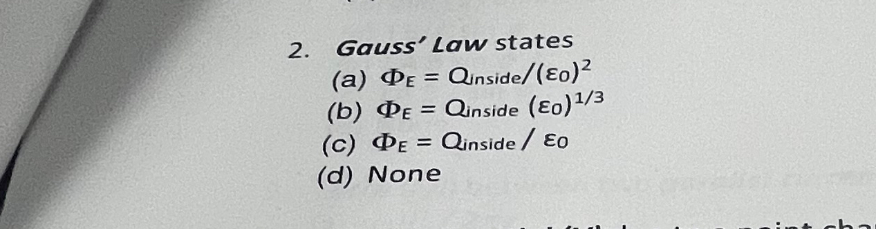 Solved Gauss' Law | Chegg.com