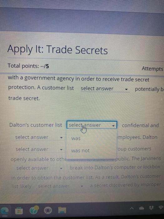 Solved Identifying the Facts and Issues A trade secret is | Chegg.com
