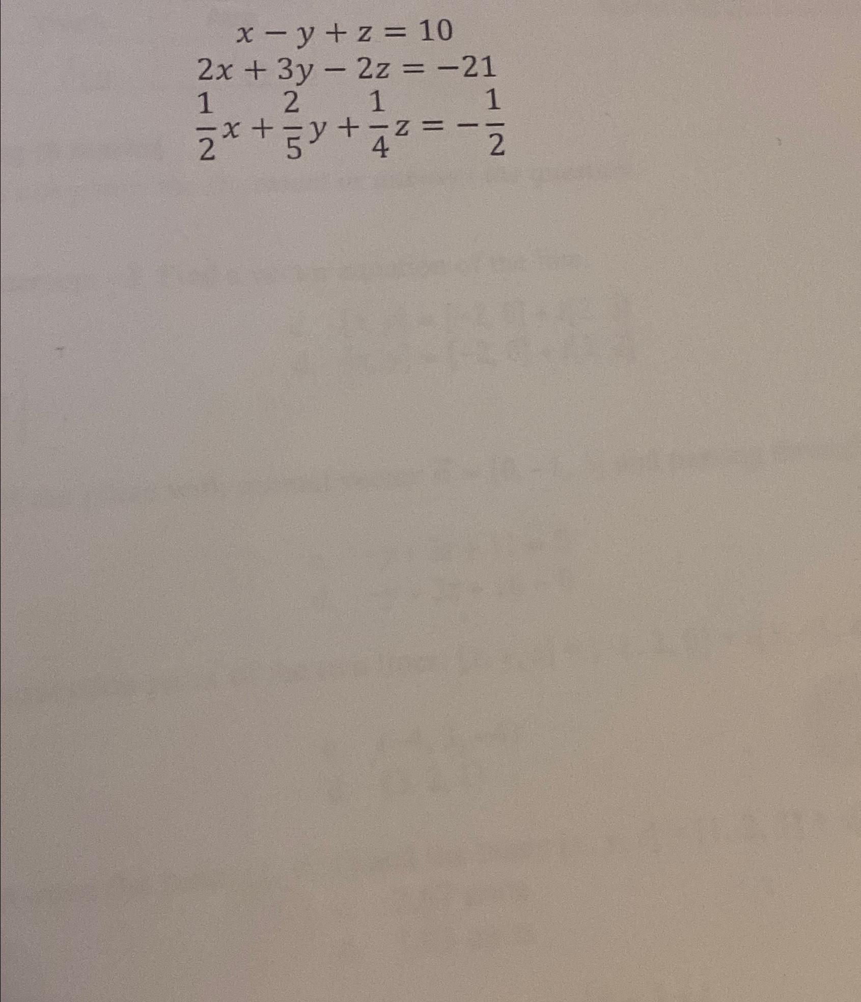 Solved Determine the solution to the following system | Chegg.com