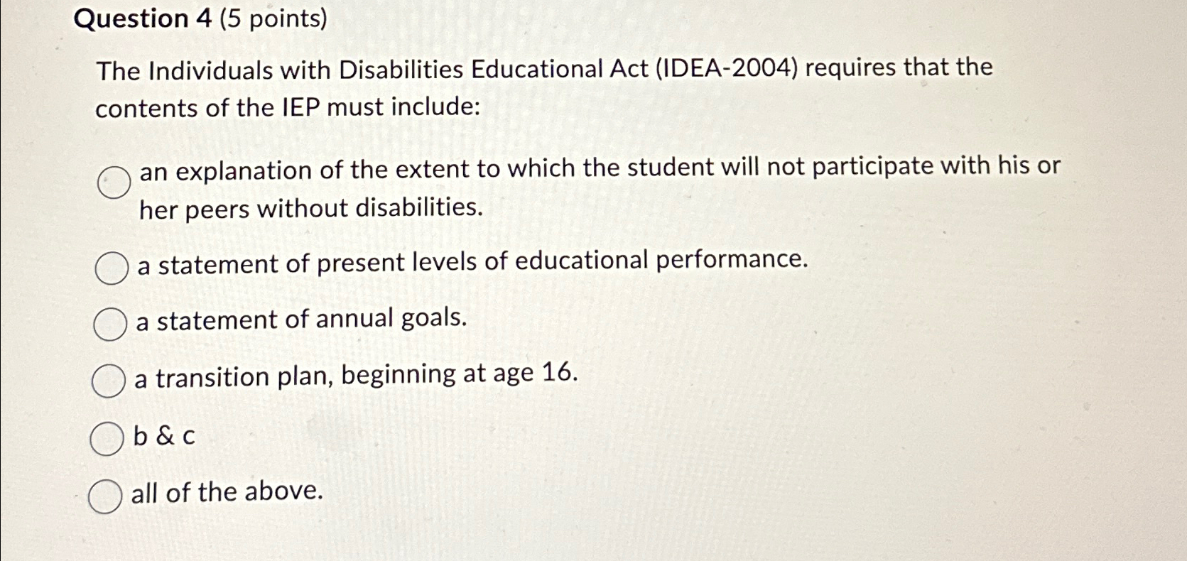 Solved Question 4 (5 ﻿points)The Individuals with | Chegg.com