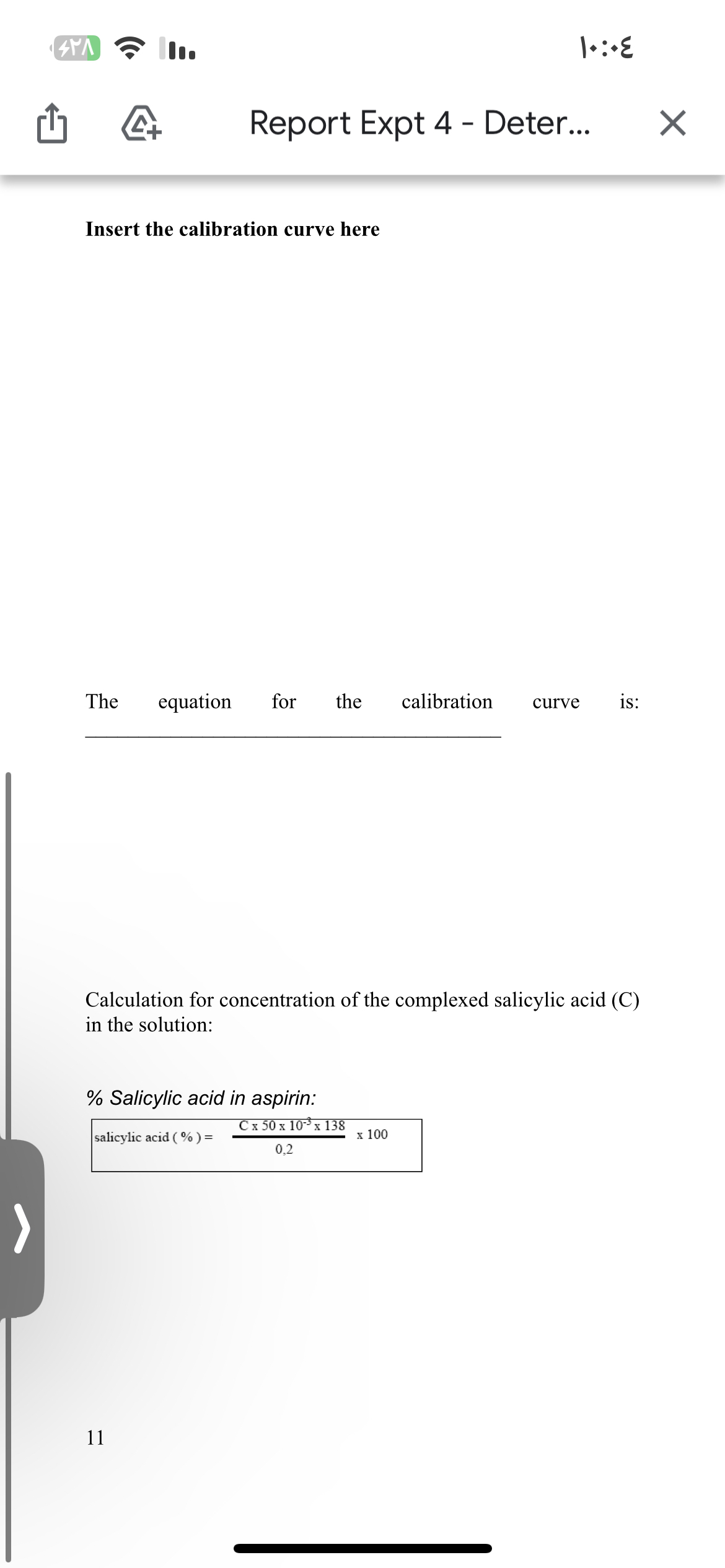 Solved MH ⇌ ﻿I.1*:*1uarr - ﻿Report Expt 4 - | Chegg.com