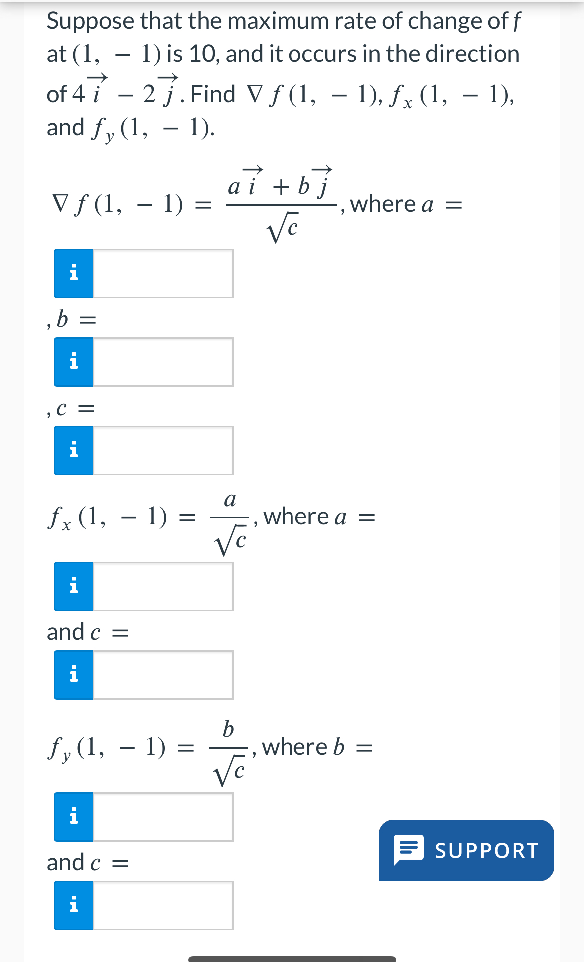 Solved Suppose that the maximum rate of change of f ﻿at | Chegg.com