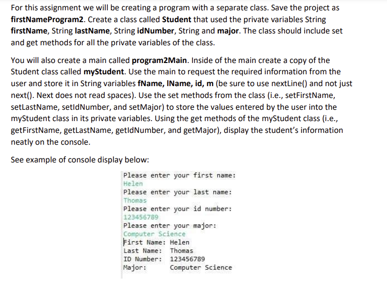 Solved import java.util.Scanner;class Student { ﻿ private | Chegg.com