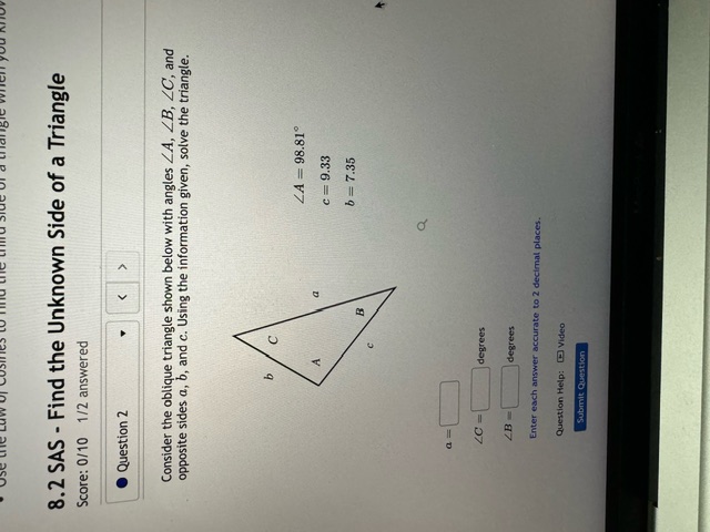 Solved Consider the oblique triangle shown below with angles | Chegg.com Solved Consider the oblique triangle shown below with angles | Chegg.com