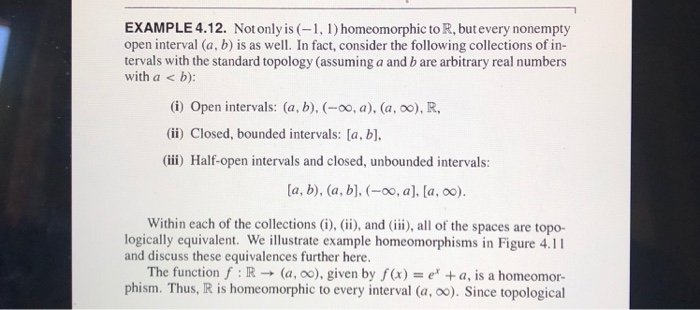 Solved 4.26. (a) Provide a formula for a homeomorphism | Chegg.com