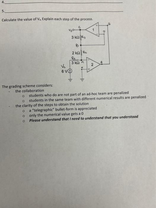 Solved Calculate the value of V0. Explain each step of the | Chegg.com